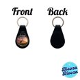 Brontosaurus Sunset Night Dinosaur Metal Black Leather Keychain ...