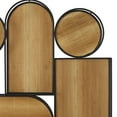 DecMode Brown Bamboo Shapes Geometric Wall Decor with Slatted Wood ...