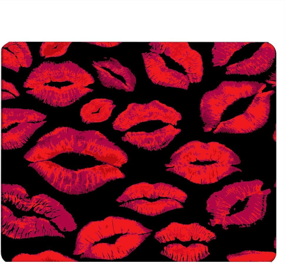 Red Lips Gaming Mousepad Art Sweet Kiss Sexy Red Lips Mouse Pad Mouse ...