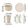 6-Piece Tableware Set, Portable Cutlery Kit, Bowl Cup Spoon Fork ...