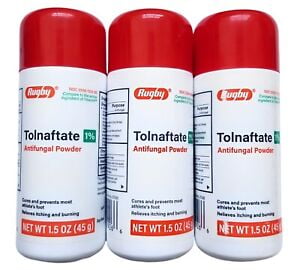 Antifungal Powder Tolnaftate 1% Rugby Squeeze Bottle 45gm ( 3 pack ...