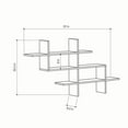 Ada Home Decor Furniture 59" 3 Tier Oak Warren Modern Wall Shelf ...