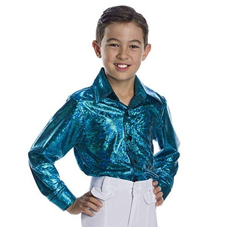 Charades Crocodile Skin Children's Disco Top , Turquoise, Medium ...