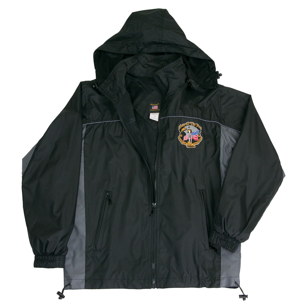 Home Of The Free Hooded Light Weight Rain Resistant Wind Breaker Jacket ...