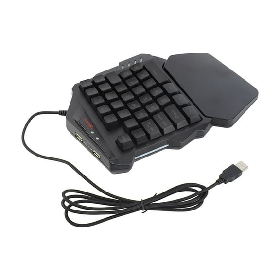 UHM One-Hand Gaming Keyboard, USB Wired, 35 Keys, LED Backlit ...
