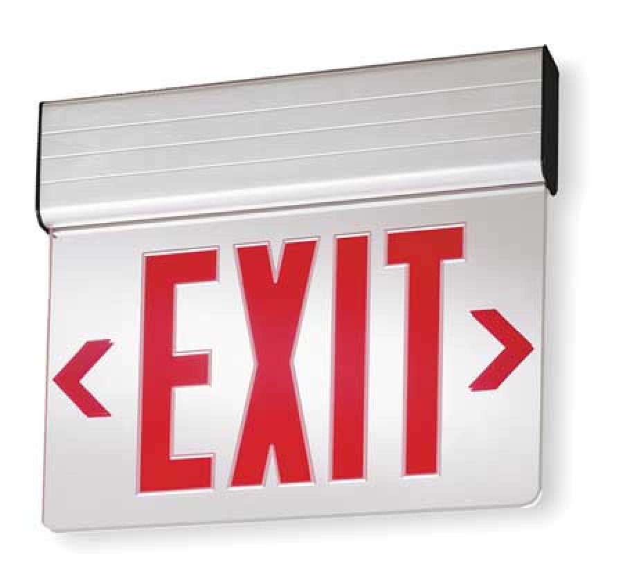 LITHONIA LIGHTING EDG 1 R M6 ACUITY LITHONIA Aluminum LED Exit Sign ...