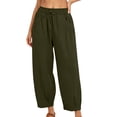 Bloomae Women Summer Palazzo Harem Pants Loose Fit Casual Drawstring ...
