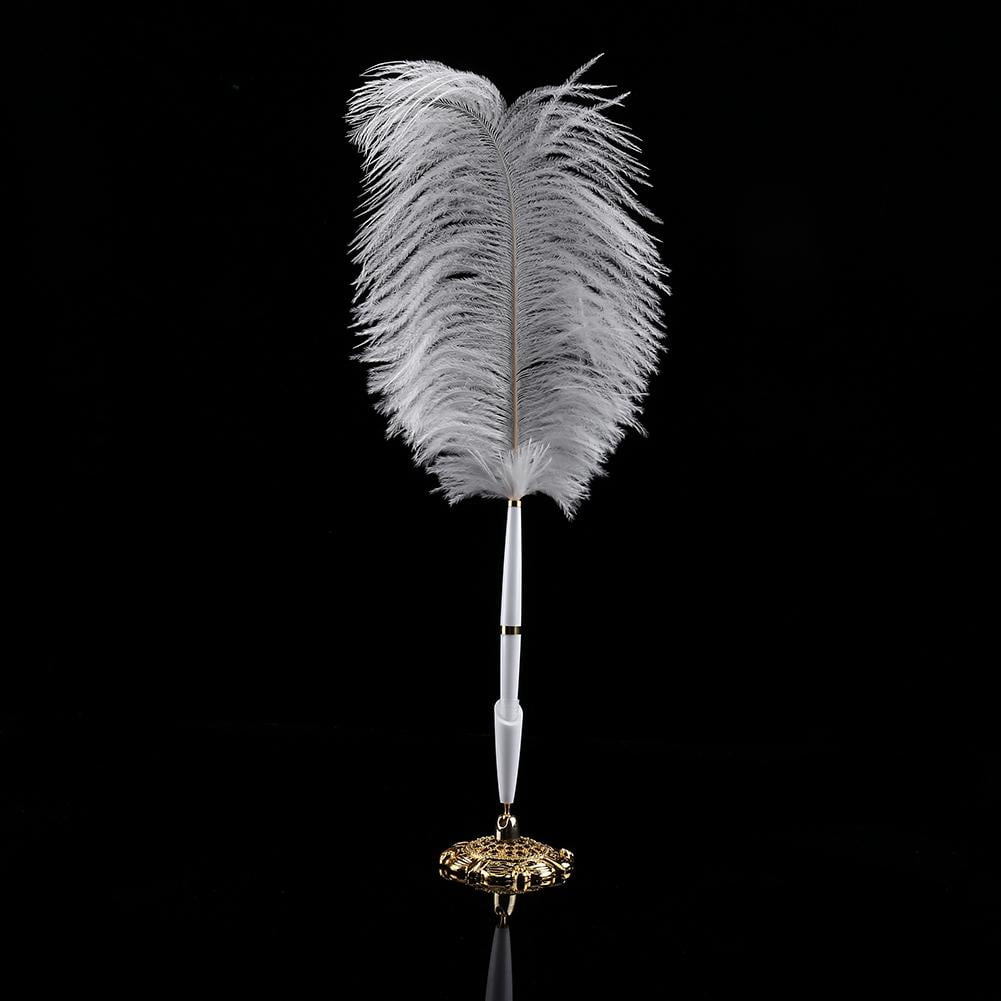 CHICIRIS Wedding Signing Pen,2 Colors Ostrich Feather Wedding Quill ...