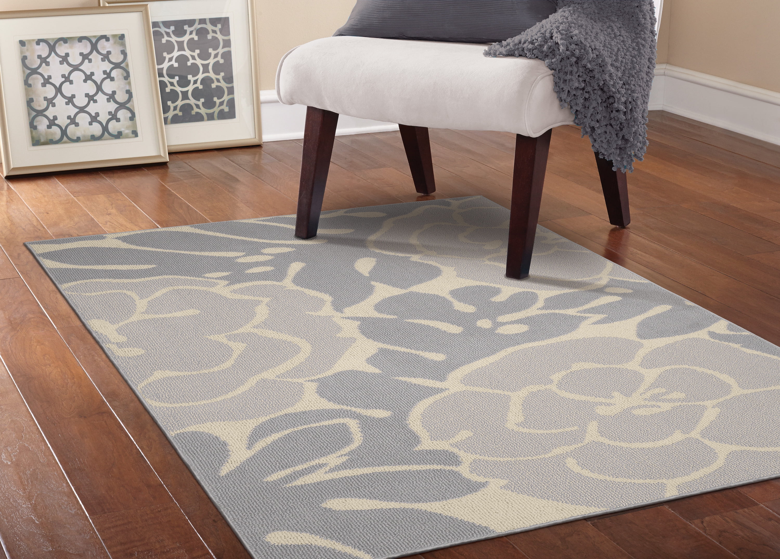 Garland Rug Valencia Silver/Ivory 5'x7' Indoor Area Rug - Walmart.com