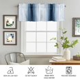 Blue Gradient Stripe Valances for Windows Modern Abstract Art Rod ...