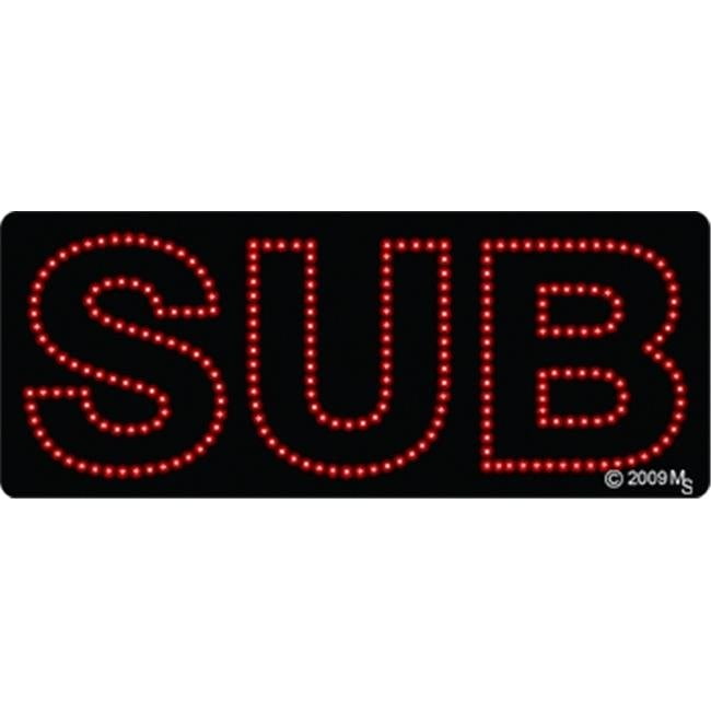 Sub with Sandwich Animated LED Sign, Multicolor - 13 x 32 x 1 in ...