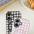 Compatible with iPhone 16 Case, Cute Aesthetic Gingham Plaid Phone Case ...