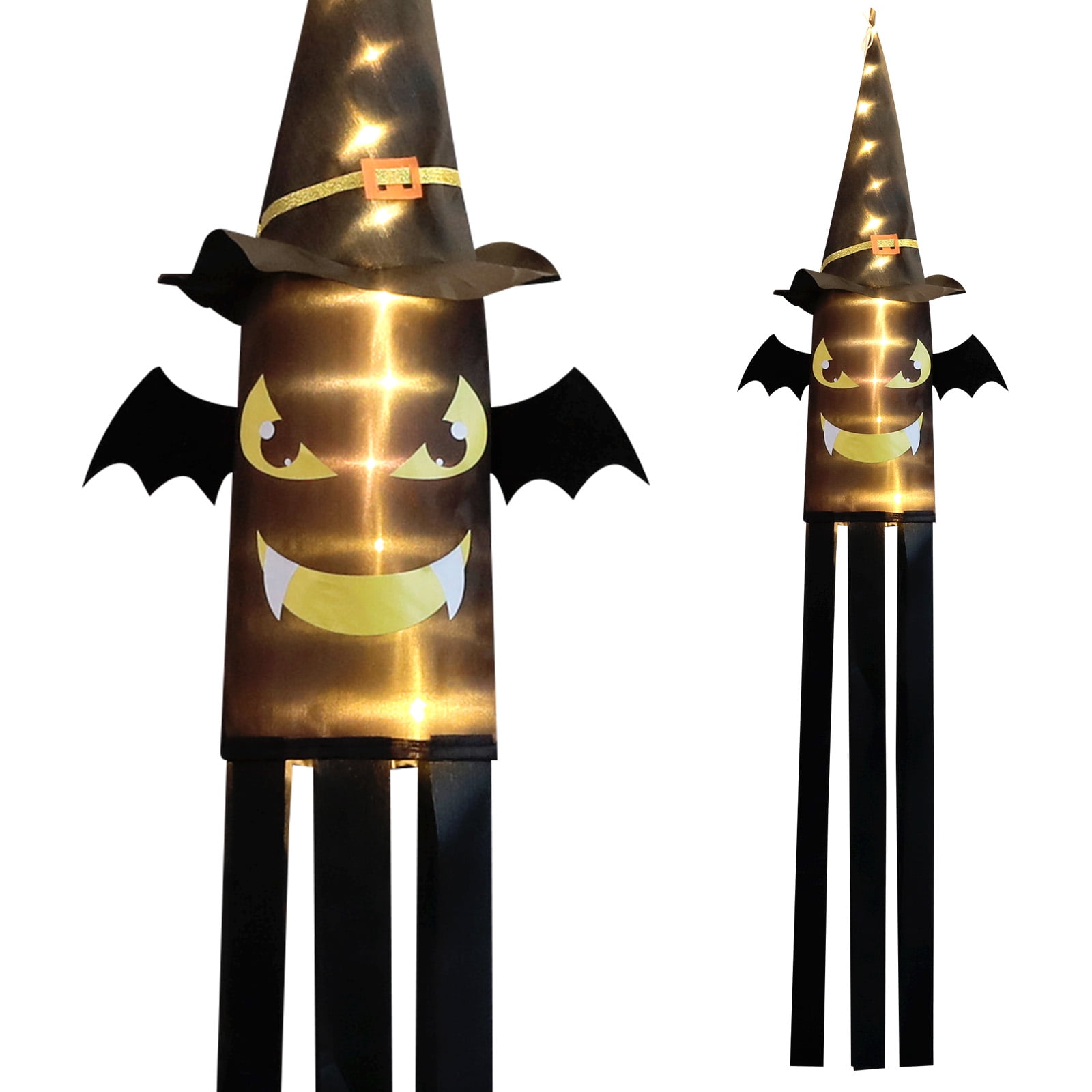 Rosnek Halloween Ghost Hanging Decorations with Witch Hat, Colored ...