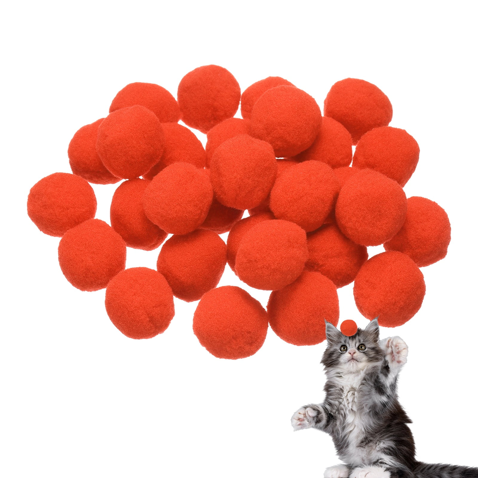 Click here for Uxcell 30 Pcs Cat Toy Pom Ball Plush Fuzzy Pompoms... prices