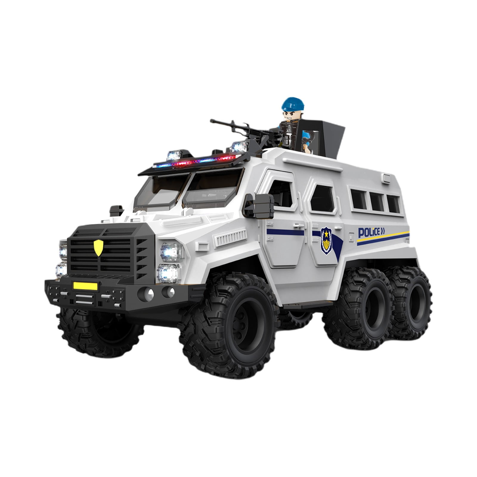 Click here for Eazytech Large 6-Wheel Police Swat Truck Toy With... prices