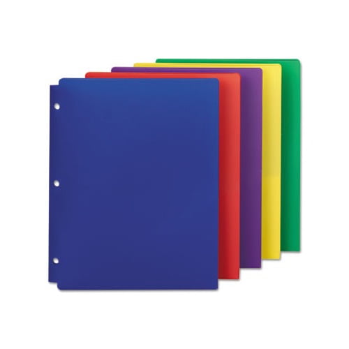 Plastic Pocket Brad Folders With S