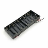 10-AA Battery Slot Spring Clip Holder Case Plastic Storage Box Flat ...