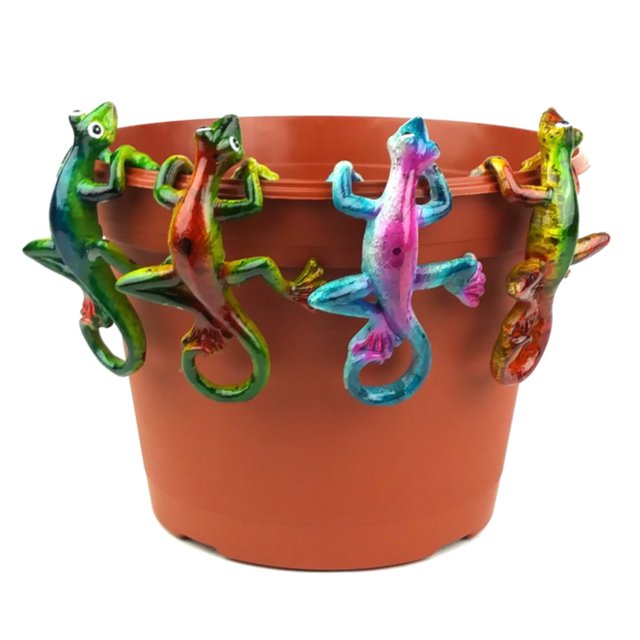 Land & Sea LS1217MGK Multi Colored Gecko Pot Sitter Hanger - 4 Piece ...