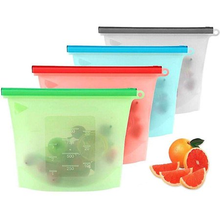 Silicone Food Pouches Reusable, Silicone Food Storage Pouches For ...