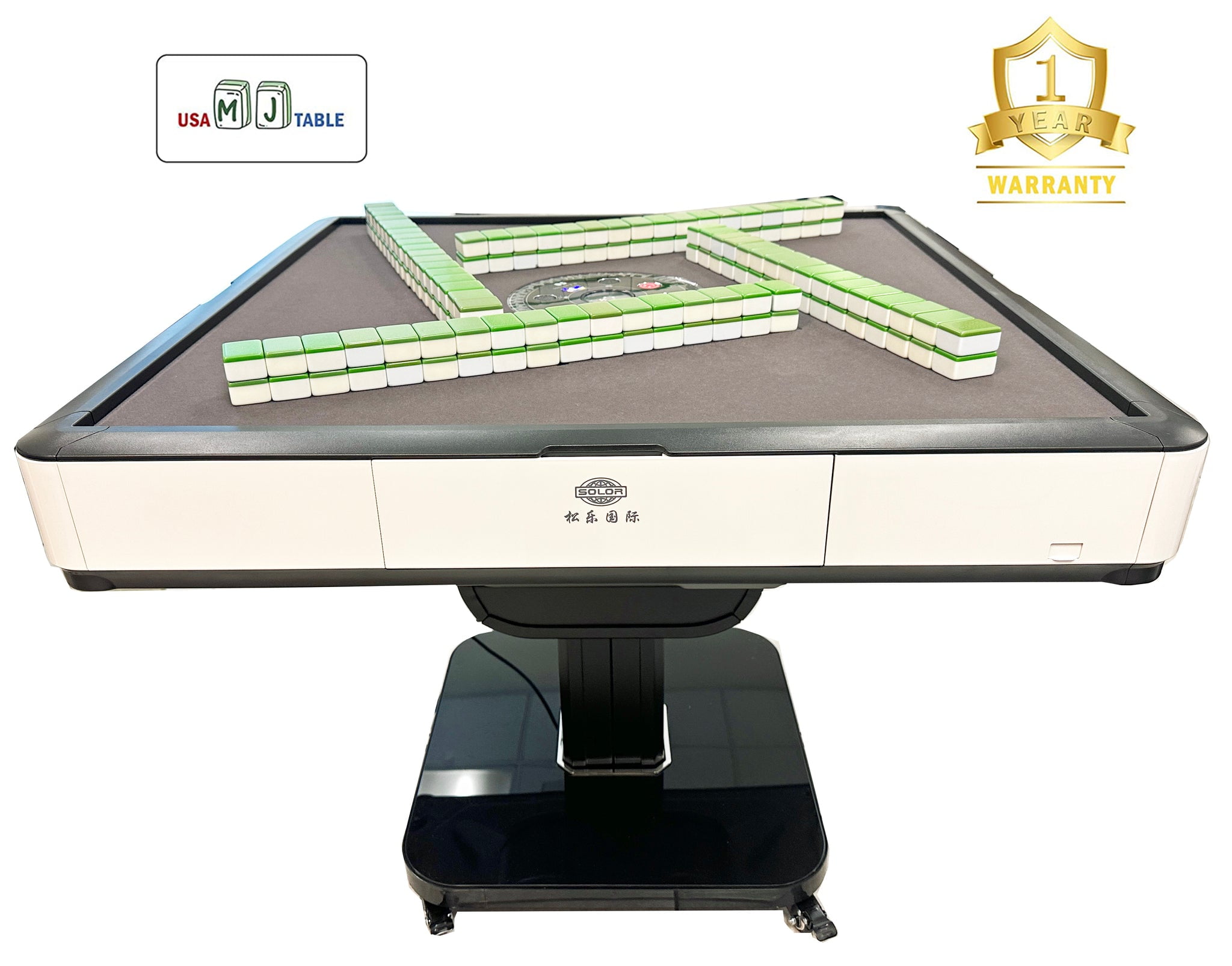 USAMJTABLE MJ-MINI360 Automatic Mahjong Table White Color. Utral-Thin ...