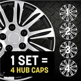 Pilot Automotive 14" Premier Wheel Covers Universal Hubcaps Silver ...