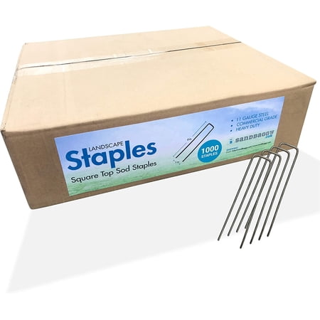 Sandbaggy 1000 Count 6" Landscape Staples | Industrial Grade 11 Gauge ...