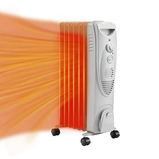 ZAFRO Oil Filled Radiator Heater, 1500W Portable Space Heater with ...