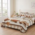 78x90in Quilt Bedding Set, Fall Thanksgiving Maple Leaves Lightweight ...