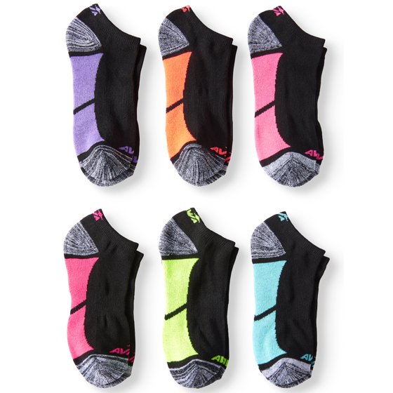 Avia - Ladies Cushioned Performance Low Cut Socks, 6 Pack - Walmart.com