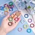 24pcs 12 Colors Spring O Rings 25mm(1 Inch) Clasp O Rings Round ...