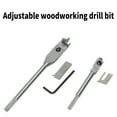 Expandable Flat Wood Drill Bit Set, Adjustable Spade Cutter for ...