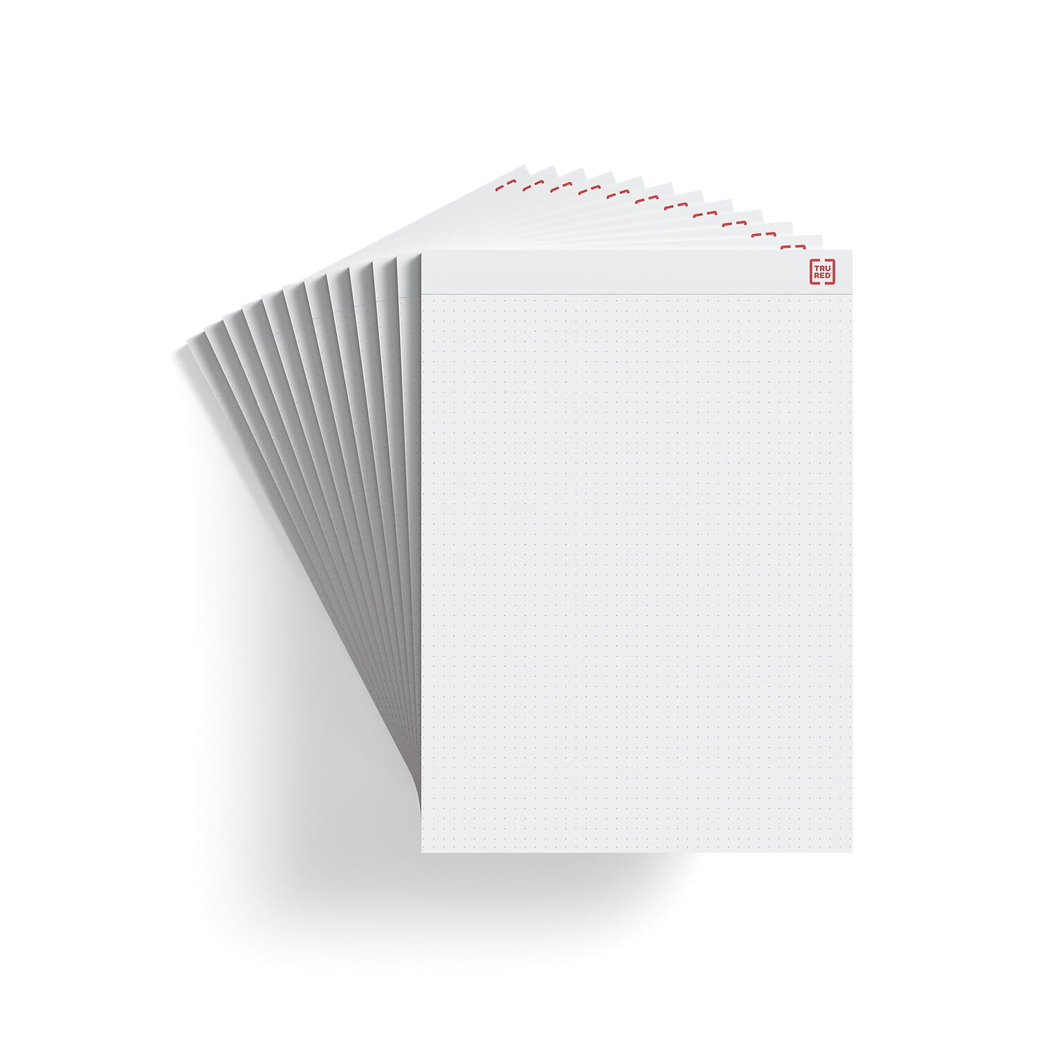 TRU RED Notepads 8.5" x 11.75" Dotted White 50 Sheets/Pad 12 Pads/Pack ...