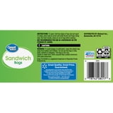 Great Value Double Zipper Sandwich Bags, 200 Count, 6.5x5.875 inch ...