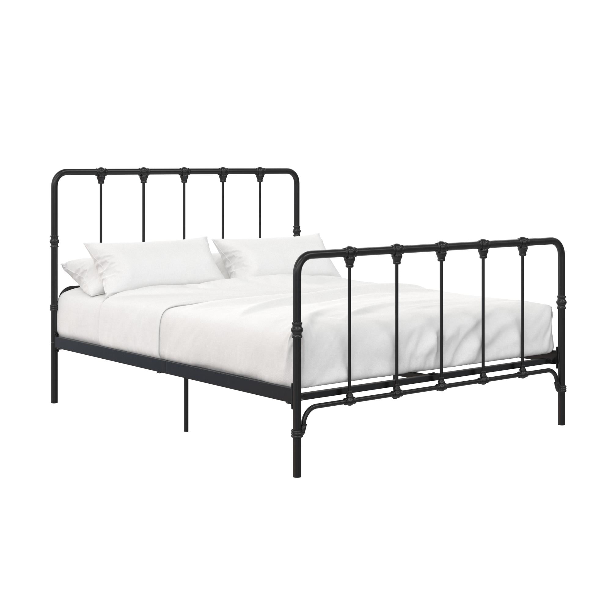 Mainstays Farmhouse Metal Bed Queen Black Walmart