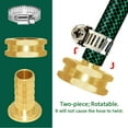 FEFEDFAA-Solid Brass Garden Hose Repair Connector with Stainless Clamps ...