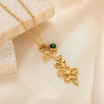 JO WISDOM Birth Flower Pendant Necklaces for Women 18K Gold Plated ...