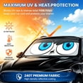 Car Windshield Sun Shade, 59x27.5in Foldable Automotive Sun Visor with ...