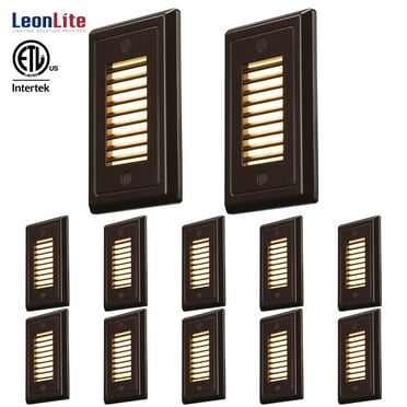 LEONLITE Dimmable LED Step Lights, Indoor & Outdoor Stair Light, 3000K ...