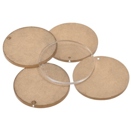 Uxcell PMMA Blank Acrylic Discs Small 1.6 Inch with Edged Hole for ...