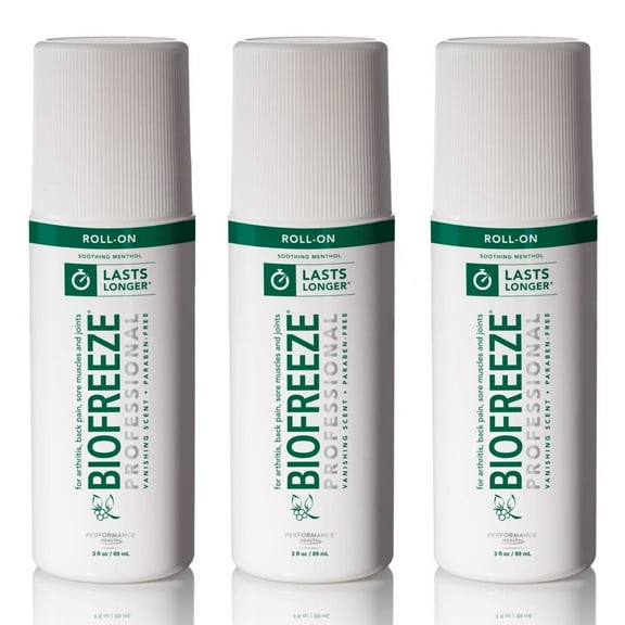 Biofreeze Roll-On Pain-Relieving Gel 3 FL OZ, Colorless (Pack Of 2 ...