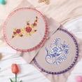 2Pcs Round Stitching Frames with Spring Mechanism for Needlework ...