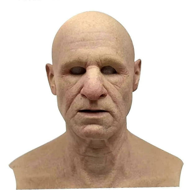 Halloween Masks for Adults, Halloween Mask, Realistic Barehead Old Man ...
