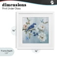 Stupell Industries Blue Bird Tranquility White Framed Print Under Glass ...
