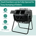 DWVO 43 Gallon Dual Bin Outdoor Composter Tumbler, Rotating with ...