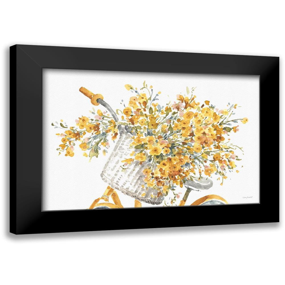 Audit, Lisa 14x11 Black Modern Framed Museum Art Print Titled - Happy Yellow 07A - Walmart.com
