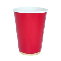 Bonjour Fête Peach Paper Party Cups, Disposable Party Supplies, 8 Count ...