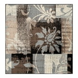 Superior Pastiche Floral Indoor Area Rug, 8' x 8' Square, Beige ...