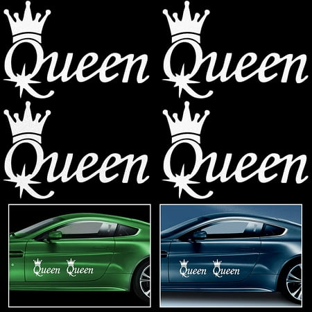 4PCS Queen Styling Vinyl Decal Car Sticker, Queen Crown Vinyl Decal ...