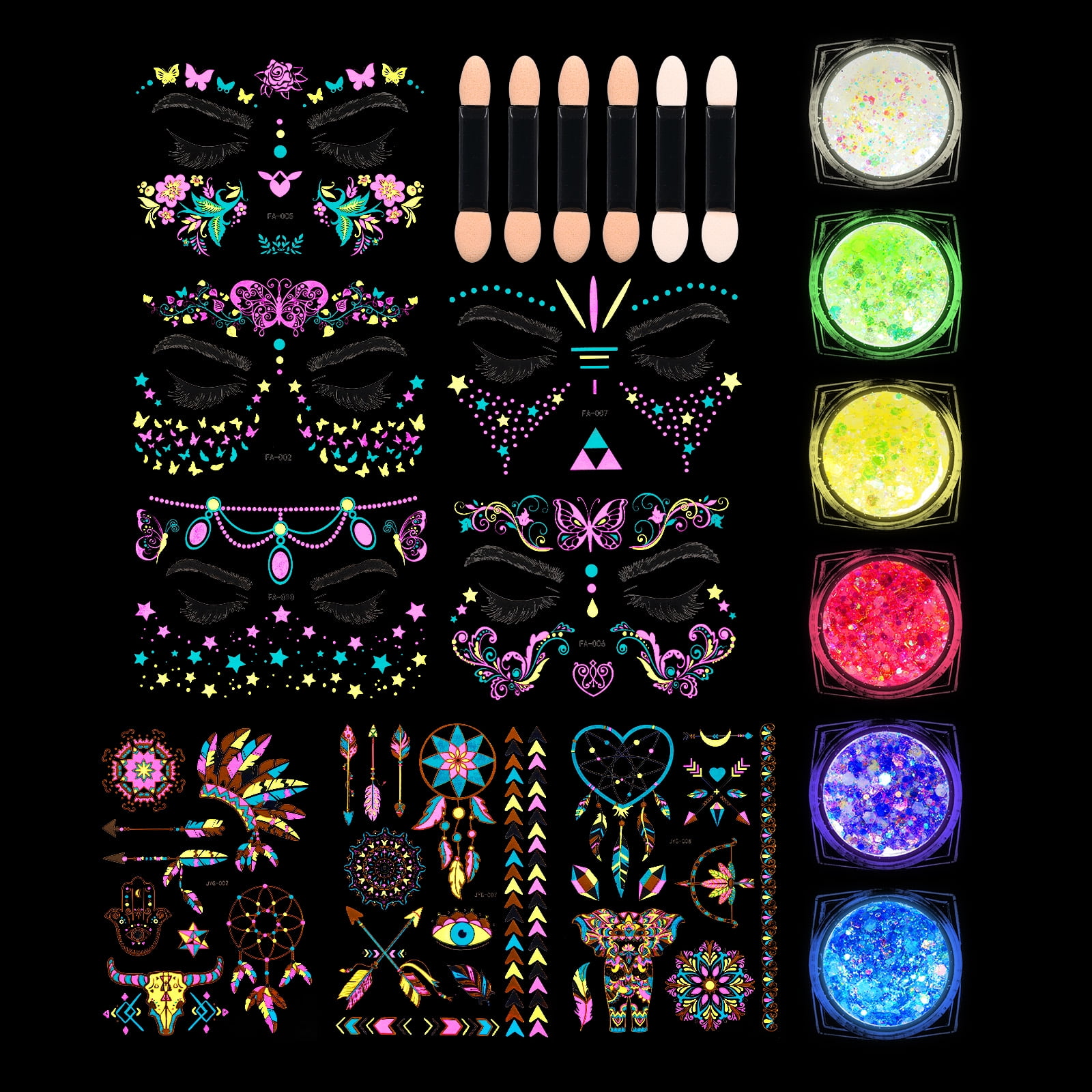 Face stickers + tattoo stickers + glitter - Walmart.ca
