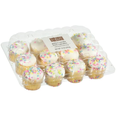The Bakery At Walmart Mini Golden Vanilla Cupcakes With Buttercreme ...